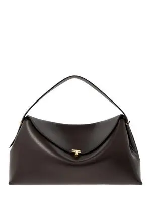 TOTEME T-lock Top Handle Medium Shoulder Bag - Black
