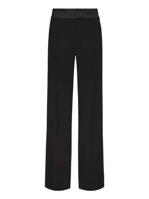 Valentino Garavani High Waisted Straight Leg Trousers - Black