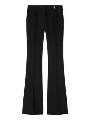 Versace Striped Flared Trousers - Black