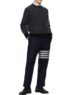 Thom Browne 4-bar Crewneck Sweater - Navy Blue