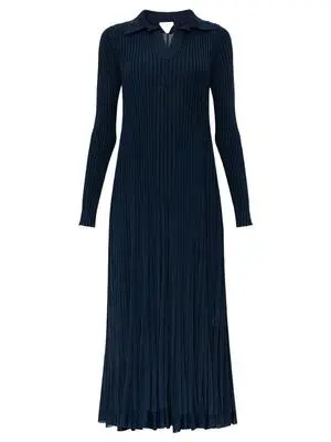 Bottega Veneta Pleated Maxi Dress - Black