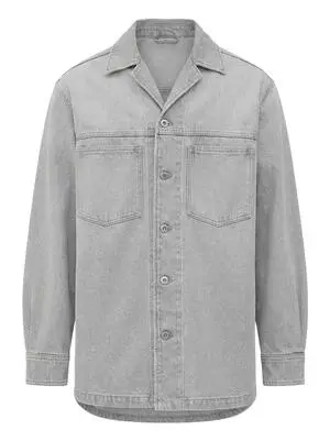 Bottega Veneta Washed Denim Shirt - Light Gray