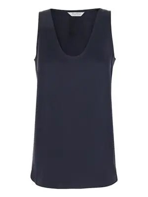 Max Mara Sleeveless Round Neck Top - Black