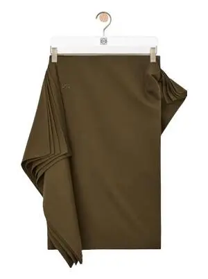 Loewe Draped Mini Skirt - Brown