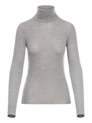 Sportmax Turtleneck Knitted Jumper - Medium Gray