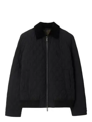 Burberry Burberry Quilted Zip-Up Jacket With B-Shield Detail Black/snug