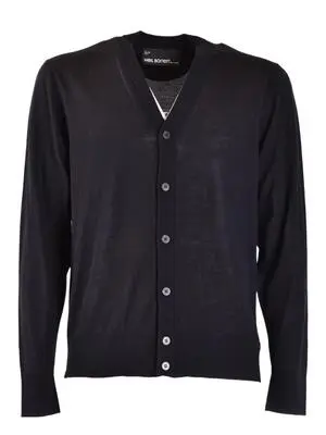 Neil Barrett Fine-knit Wool Cardigan - Black