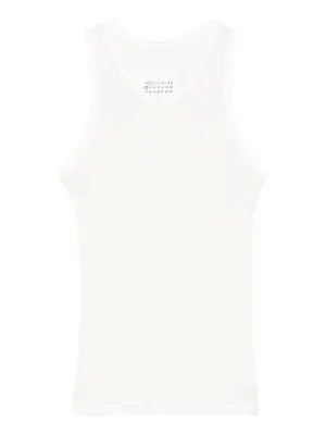 MAISON MARGIELA Silk Tank Top - White