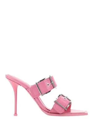 Alexander McQueen Buckled Heeled Sandals - Pink