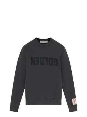 GOLDEN GOOSE Golden Goose Deluxe Brand Crewneck Sweatshirt With Logo And Star Detail