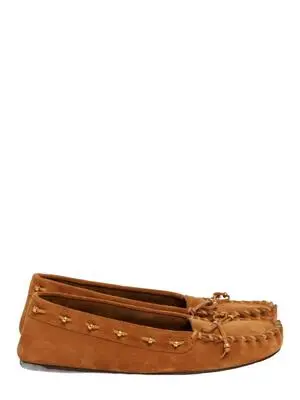 Khaite Suede Leather Loafers - Brown