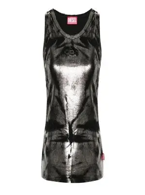 DIESEL® Sleeveless Round Neck Top - Black