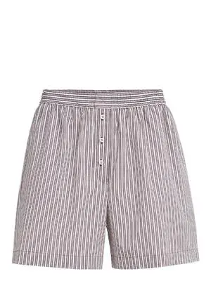 BRUNELLO CUCINELLI Brunello Cucinelli Striped Poplin Pyjama-Style Shorts
