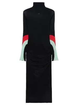 OFF-WHITE Off-White Black Jersey Insert Dress With Colorblock Sleeves