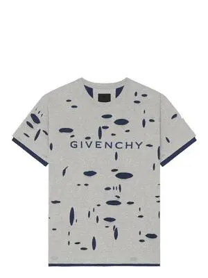 Givenchy Distressed Crewneck T-shirt - Gray