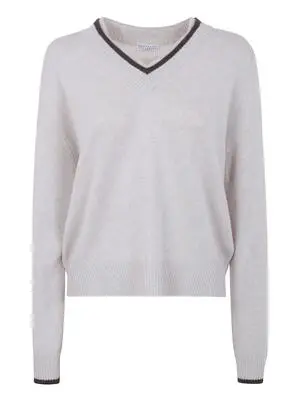 BRUNELLO CUCINELLI Brunello Cucinelli V-neck Long-Sleeved Sweater