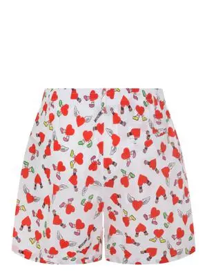 Moschino Graphic Print Shorts - White