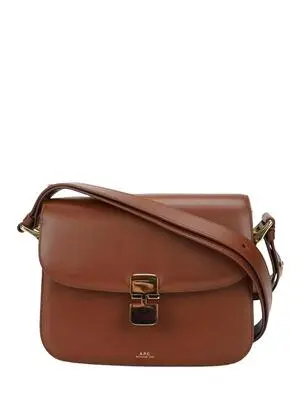 A.p.c. Grace Foldover Shoulder Bag - Brown
