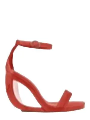 Manolo Blahnik Open-toe Buckled Sculptural Heel Sandals - Brown
