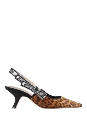 Dior J'adior Slingback Pumps With Embroidered Ribbon - Brown