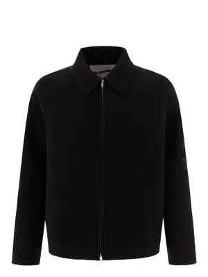 JIL SANDER Relaxed Fit Zip-up Jacket - Black