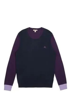 Burberry Round Neck Long Sleeve Pullover - Black
