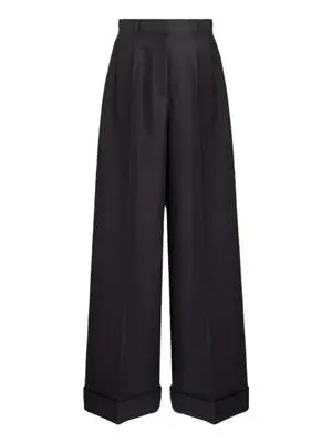Dior Wide-leg Tailored Trousers - Black