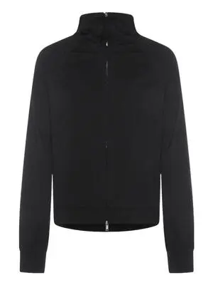 THOM KROM Zip-up High Neck Sweater - Black