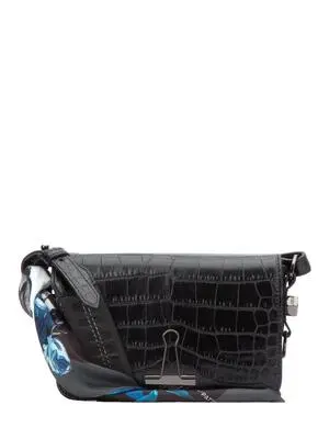 Off-White Crocodile Clip Satchel - Black