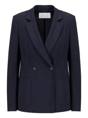 Harris Wharf London Double-breasted Blazer - Navy Blue