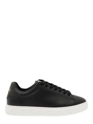 Versace Greca Lace-up Sneakers - Black