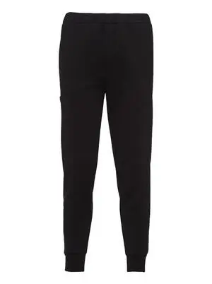 Prada Logo Plaque Sweatpants - Black