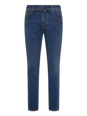 Jacob Cohen Slim Fit Jeans With Classic Pockets - Medium Blue