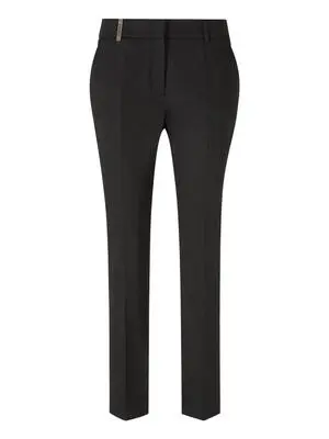 Peserico Tailored Straight-leg Trousers - Black