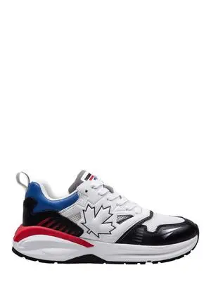 Dsquared2 Maple Leaf Quilted Sneakers - White/black