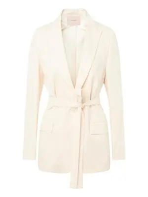 TWINSET Long-sleeved Belted Blazer - Nude