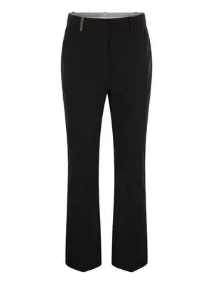 Peserico High-waist Slim Pants - Black