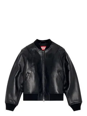 DIESEL® L-ilan Oversized Bomber Jacket - Black
