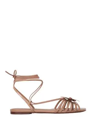 Zimmermann Orchid Flat Sandals - Nude