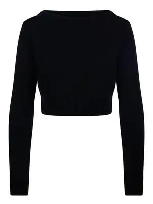MAX MARA Max Mara Cropped Ribbed Knitted Jumper