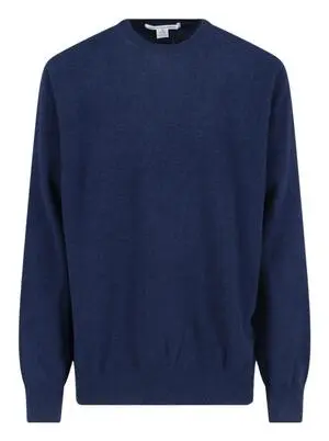 Comme Des Garçons Crewneck Knitted Jumper - Blue