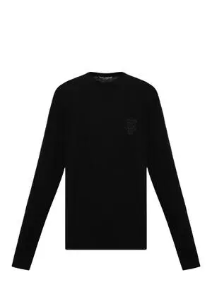 Dolce & Gabbana Dg Embroidered Crewneck Jumper - Black