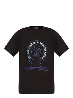 Versace Logo Print T-shirt - Black