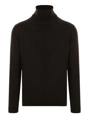 ROBERTO COLLINA Merino Turtleneck Knitwear - Black