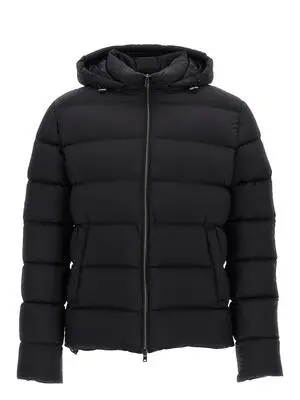 Herno Logo Plaque Padded Jacket - Black