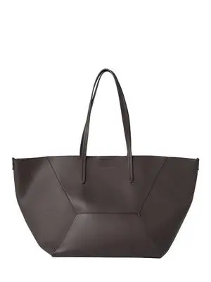 Brunello Cucinelli Monili Shopping Bag With Top Handles - Brown