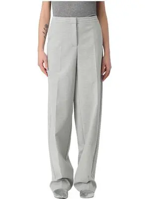 Patrizia Pepe Straight-leg Pleated Trousers - Gray