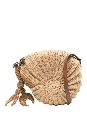 ANYA HINDMARCH Woven Shoulder Bag - Nude