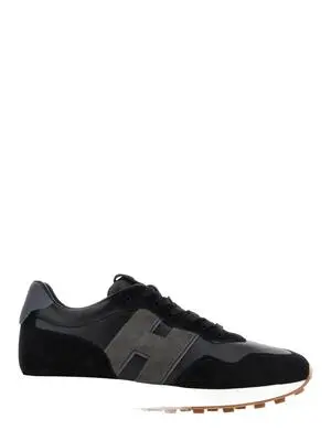 Hogan H601 Suede And Nappa Leather Sneakers - Black