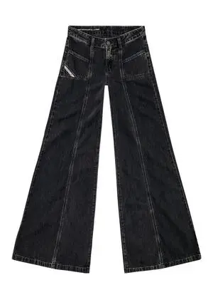 DIESEL® D-akii Low-rise Bootcut Jeans - Black